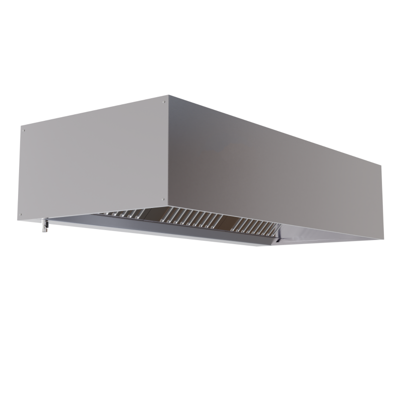 Hotte Cubique 1100 Led Sans Moteur Dynasteel - 1400 mm - Fourniresto