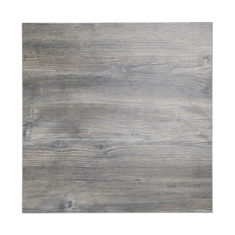 Plateau de Table Carré Mélamine Gris 700 mm Bolero : Résistant et ...