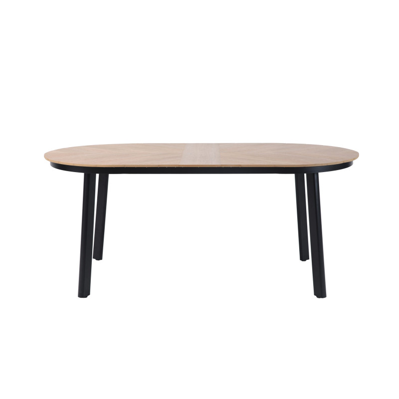 Table de Jardin Polly VEBA - Élégance en Noir et Bois - Fourniresto