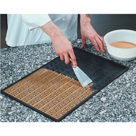 Tapis Rélief en Silicone Grande Frise Grecque - Matfer - Fourniresto