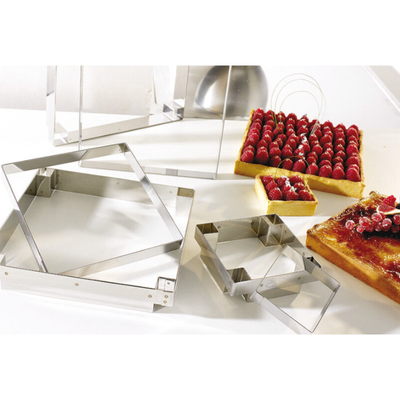 Carré à Tarte Inox - 180 x 180 mm - Matfer - Fourniresto