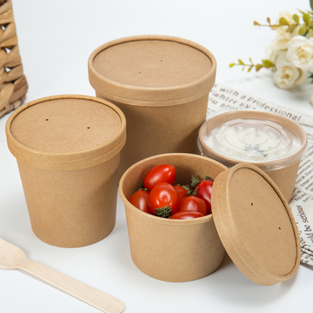 Pot en Carton - 480 ml - Lot de 50 - Fourniresto