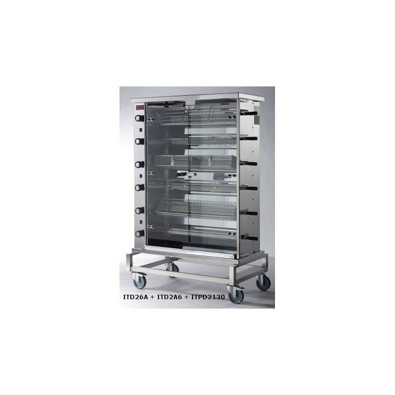 Rôtissoire à Gaz Verticale Prélude 2 - 6 Broches - Fourniresto