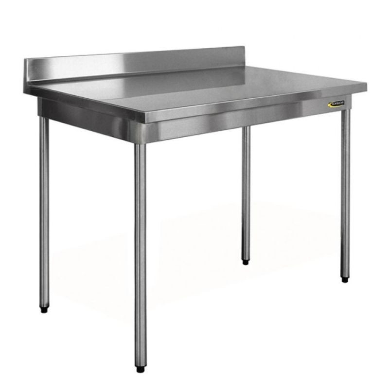 Table Inox avec Dosseret et Etagère - P 600 mm - L 1400 mm - Fourniresto