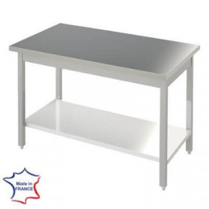 Table Inox avec Etagère - P 600 mm - L 1200 mm - Dynasteel - Fourniresto