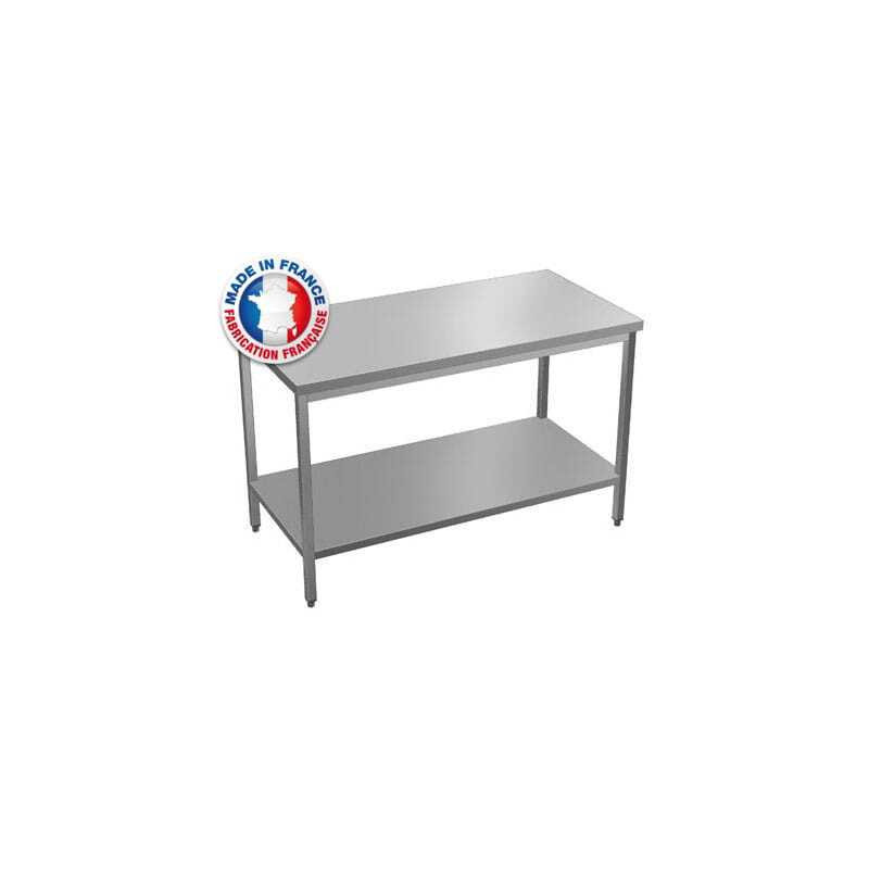 Table Inox avec Etagère - P 600 mm - L 800 mm - Dynasteel - Fourniresto