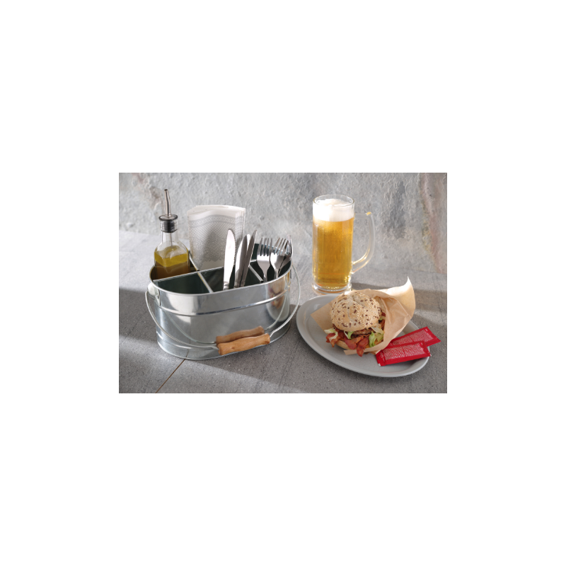 Plateau de Service Fast Food Ovale - Gris - Fourniresto