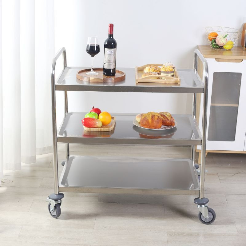 Chariot Inox 3 Plateaux Dynasteel - Robuste et fonctionnel pour les ...
