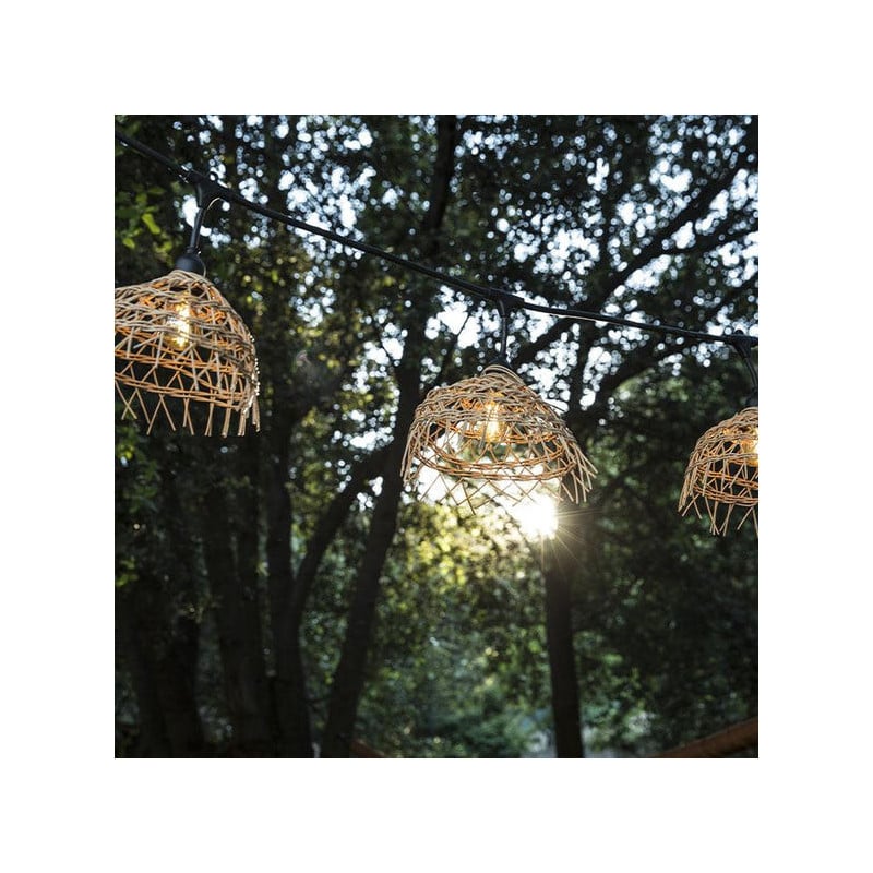 Guirlande Lumineuse Extérieure à Abat Jour Exotique Paille - Hawai ...