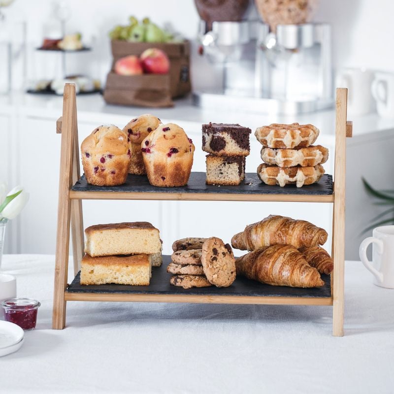 Support Buffet en Ardoise - 2 Niveaux | Lacor - Fourniresto