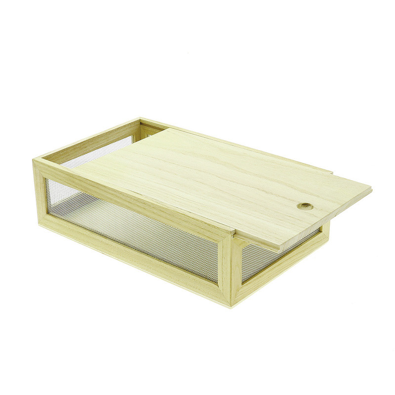 Boîte Rectangle en Bois avec Couvercle Coulissant - 320 x 200 mm - Lot ...